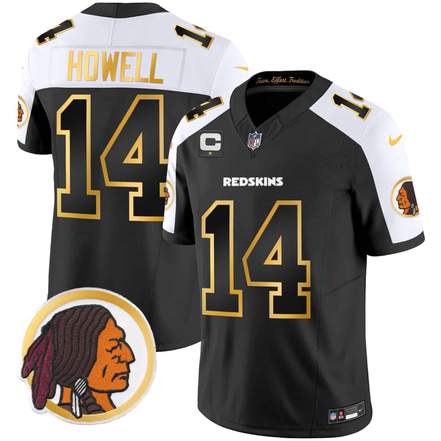 Men's Washington Redskins Throwback Vapor Gold Trim Jersey - All ...