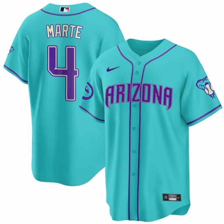 Men's 2024 Arizona Diamondbacks Teal Purple Jersey - All Stitched ...