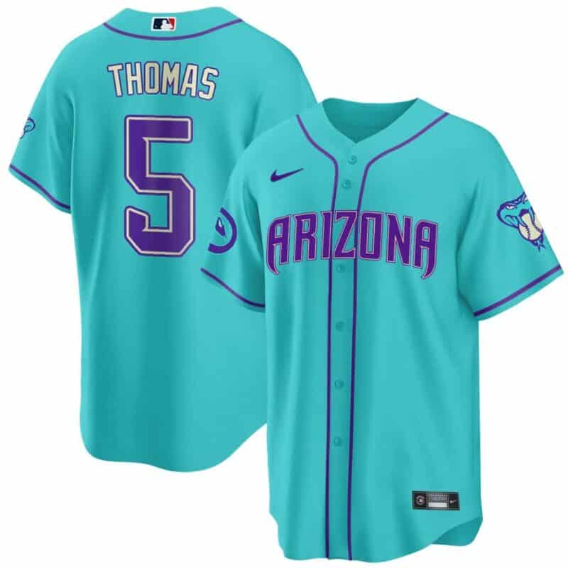 Men's 2024 Arizona Diamondbacks Teal Purple Jersey - All Stitched ...
