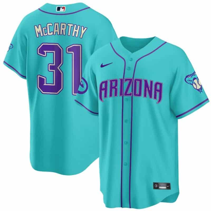 Men's 2024 Arizona Diamondbacks Teal Purple Jersey - All Stitched ...